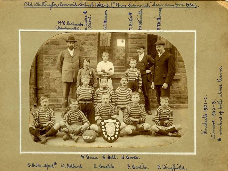 MARY SWANWICK FOOTBALL TEAM 1901-1902 – Old Whittington One Place Study
