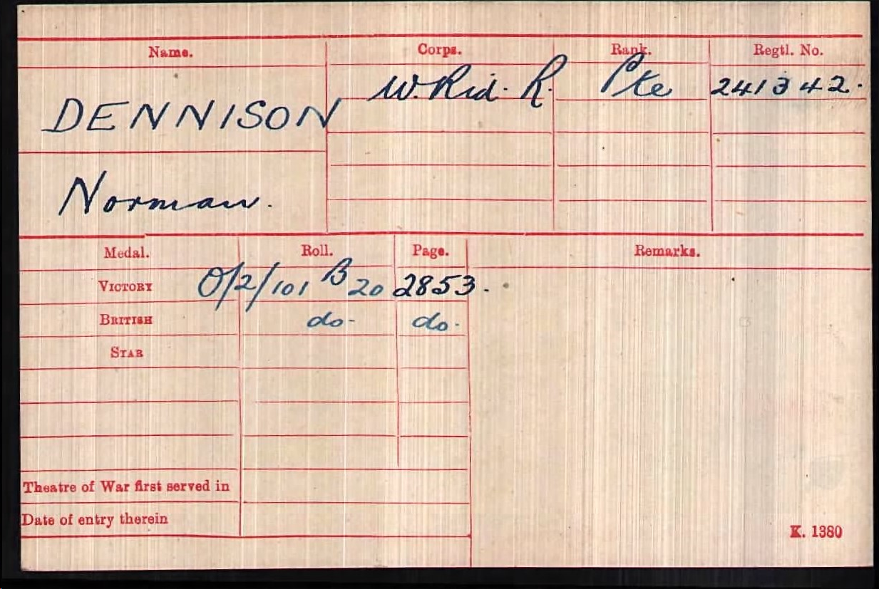 DENNISON Norman – Old Whittington One Place Study